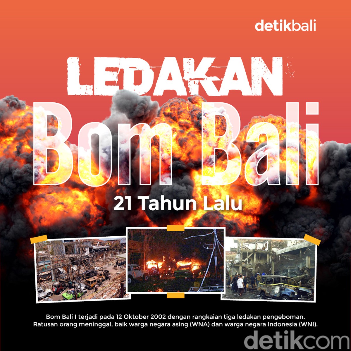 Infografis 21 Tahun Bom Bali: Kronologi, Pelaku, dan Jumlah Korban