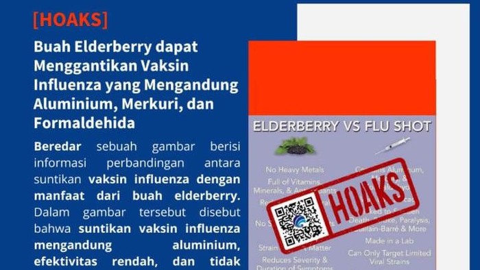 Hoaks Buah Elderberry Bisa Ganti Vaksin Influenza yang Mengandung Aluminium Hoaks Buah Elderberry Bisa Ganti Vaksin Influenza yang Mengandung Aluminium