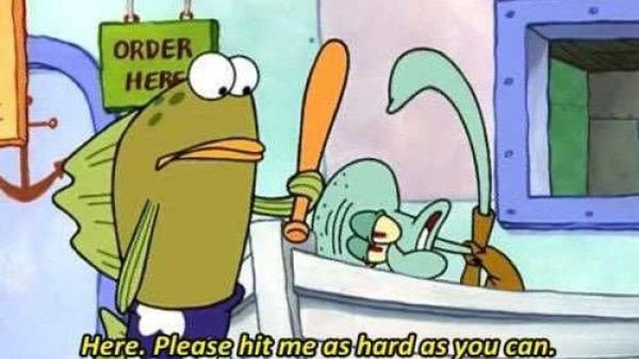 Meme Squidward Ini Mirip Kehidupan Orang Dewasa