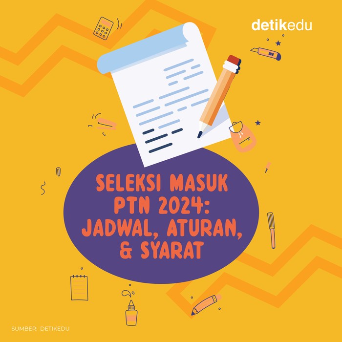 Infografis Seleksi Masuk PTN 2024: Aturan, Syarat dan Jadwal