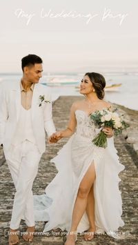 7 Foto Resepsi Pernikahan Amanda Gonzalez & Suami, Romantis di Tepi Pantai
