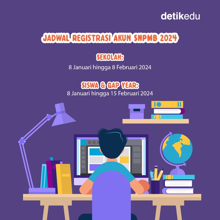Infografis: Cara Buat Akun SNPMB 2024 Mulai 8 Januari, Simak Yuk! Infografis: Cara Buat Akun SNPMB 2024 Mulai 8 Januari, Simak Yuk!