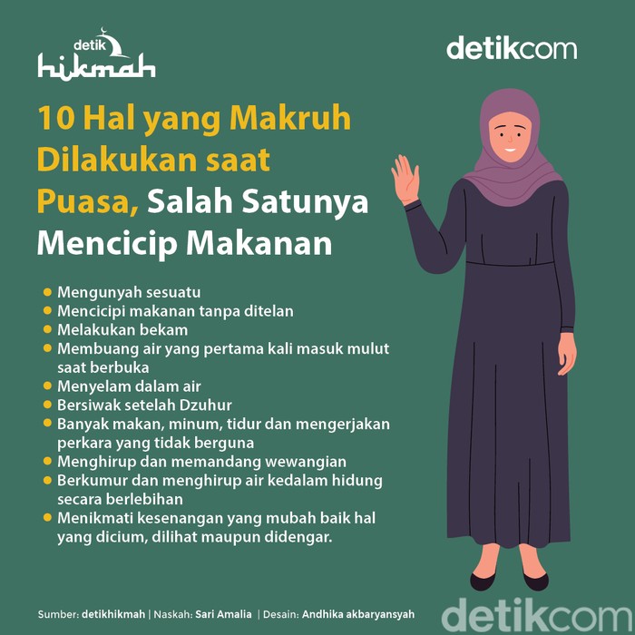 10 Hal yang Makruh Dilakukan saat Puasa, Termasuk Mencicip Makanan 10 Hal yang Makruh Dilakukan saat Puasa, Termasuk Mencicip Makanan