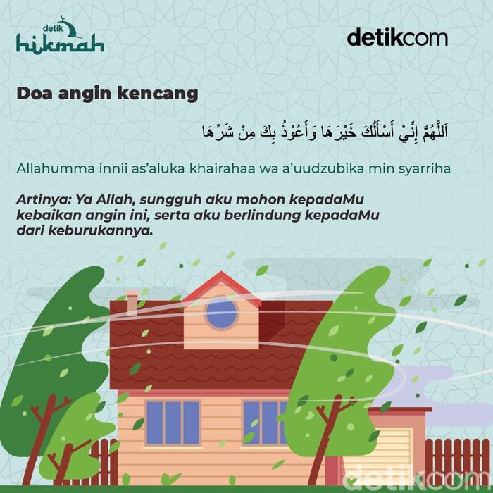 Doa saat Angin Bertiup Kencang dan Hujan Lebat