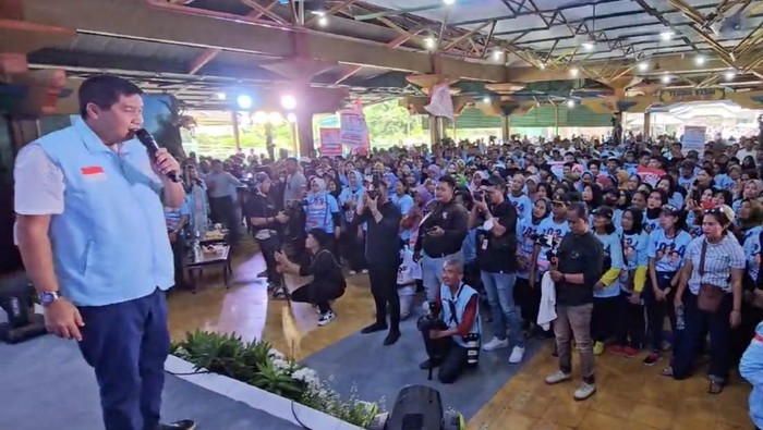 Kala Bang Ara Bakar Semangat Relawan, Deklarasi Prabowo-Gibran Satu Putaran