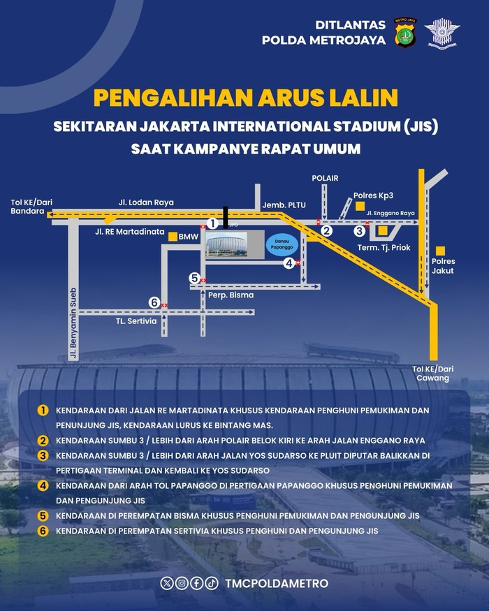 Ada Kampanye Akbar Di Jis Dan Gbk Ini Rekayasa Lalu Lintasnya