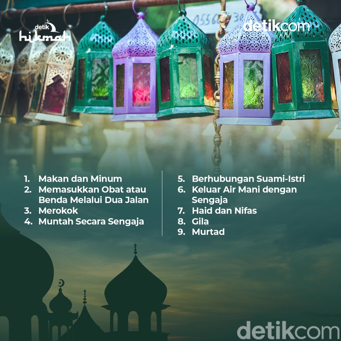 9 Hal yang Membatalkan Puasa, Hindari agar Puasa Sah