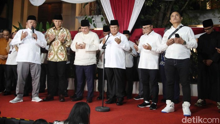 Semringah Prabowo saat Pidato Kemenangan Pilpres 2024