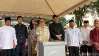 Momen Haru Anita Tanjung saat Groundbreaking Masjid CT Arsa