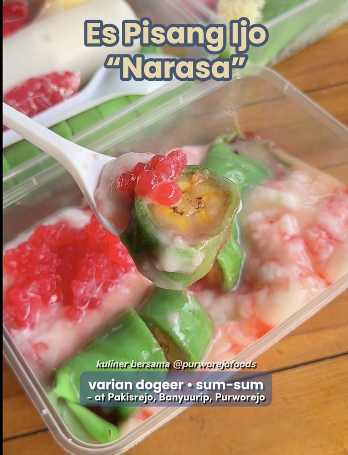 Manis Legit! 20 Es Pisang Ijo Rp 10.000-an Buat Buka Puasa