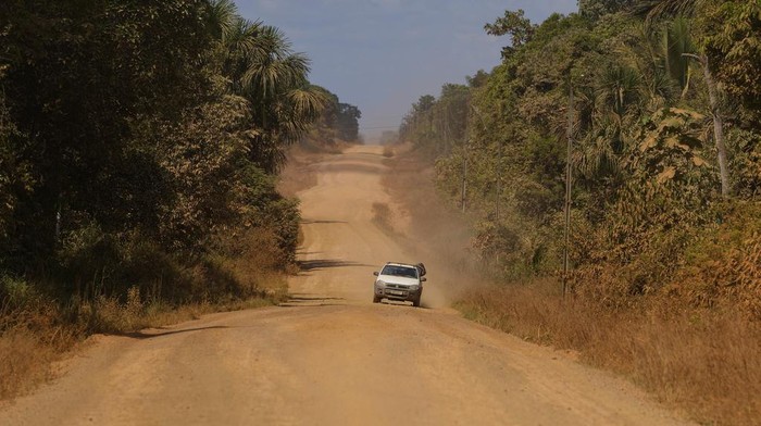 Penampakan Pembangunan Jalan Raya yang Membelah Hutan Amazon