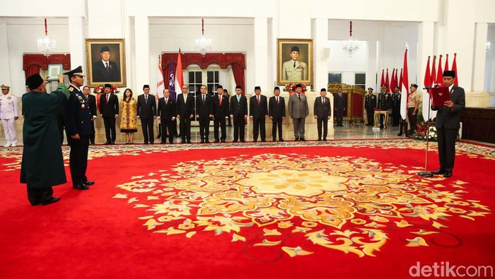 Potret Jokowi Lantik Marsdya Tonny Harjono Jadi KSAU
