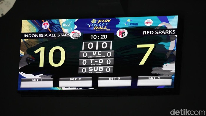 Main 5 Set, Red Sparks Kalahkan Indonesia All Star