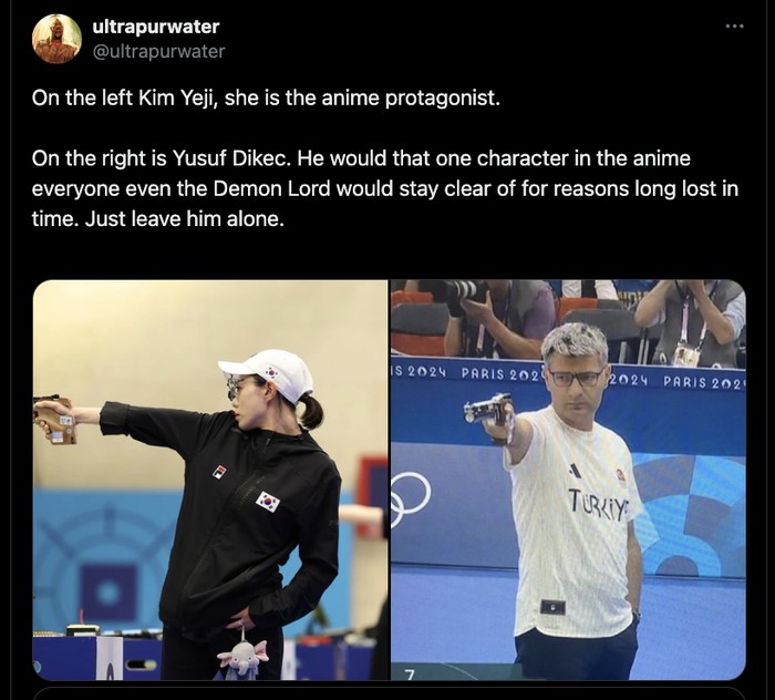 Kim Yeji Vs Yusuf Dikec, Adu Keren Meme Shooting Stars Olimpiade 2024