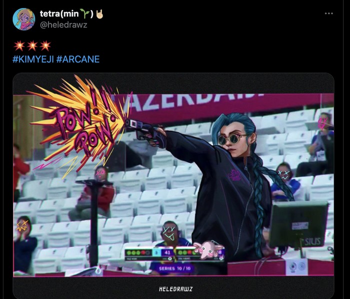 Kim Yeji Vs Yusuf Dikec, Adu Keren Meme Shooting Stars Olimpiade 2024