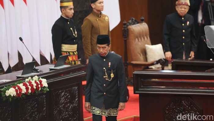 Potret Jokowi Pidato Kenegaraan Terakhir di Sidang Tahunan MPR
