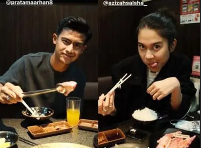 Momen Manis Azizah Salsha Makan Bersama Pratama Arhan