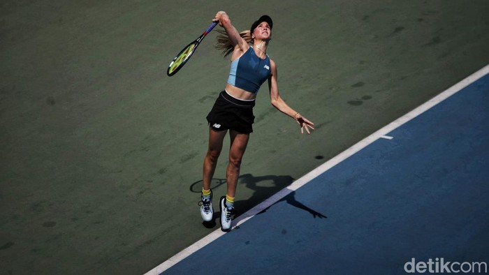 Melihat Aksi Petenis Dunia Eugenie Bouchard Main di GBK