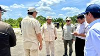 Begini Progres Proyek Cetak Sawah 1 Juta Ha yang Dicek Prabowo