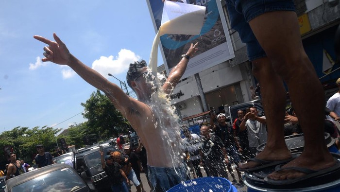 Penampakan Peternak Sapi Perah Aksi Mandi Susu Tuntut Impor Dibatasi Penampakan Peternak Sapi Perah Aksi Mandi Susu Tuntut Impor Dibatasi