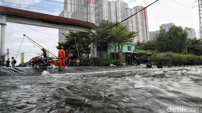 Potret Kawasan Penjaringan Masih Terendam Banjir Rob