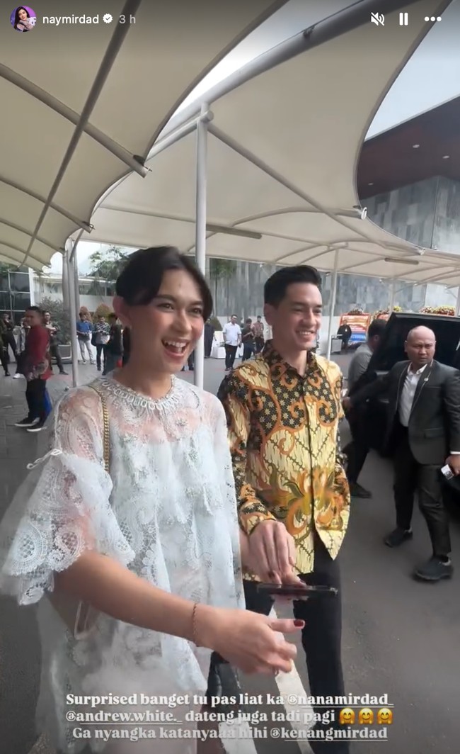 Gaya Kompak Nana-Naysilla Mirdad di Pelantikan Anggota DPR RI Jamal Mirdad