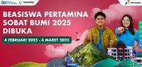 Beasiswa Pertamina Sobat Bumi 2025 Dibuka, Mahasiswa Ayo Daftar!