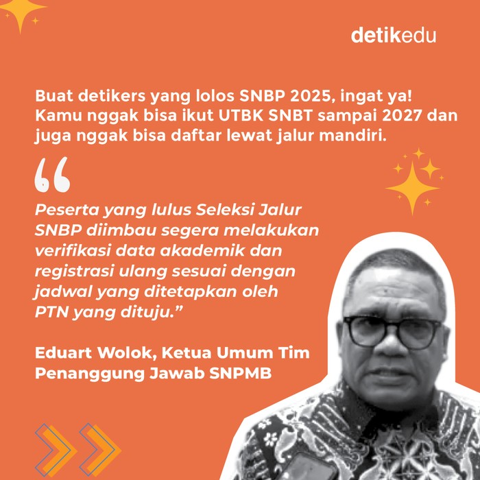 Infografis: Lolos SNBP 2025, Tak Bisa Ikut UTBK SNBT sampai 2027 & Jalur Mandiri