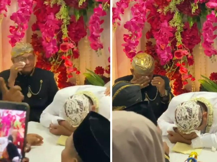 Viral Pengantin Pria Menangis Saat Akad Nikah, Bikin Warganet Ikut Baper