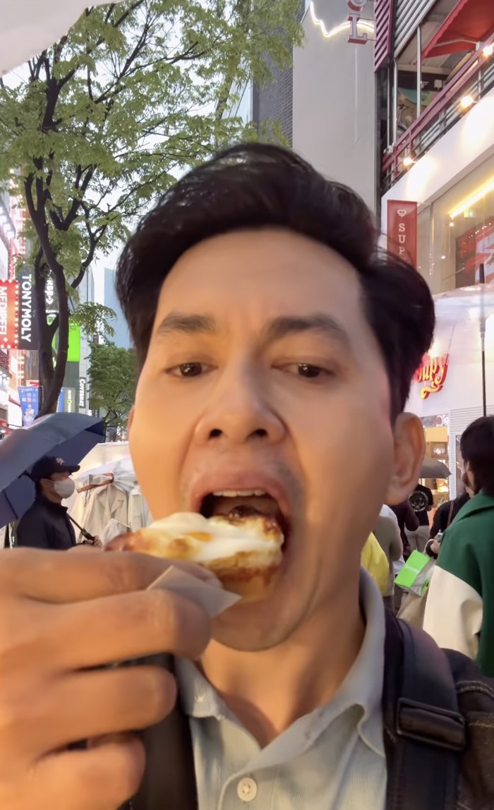 Kiki Farrel Kulineran di Myeong-dong dan Kalap Makan Sushi