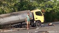 Kecelakaan Xenia Vs Truk Tangki, 4 Orang Terluka
