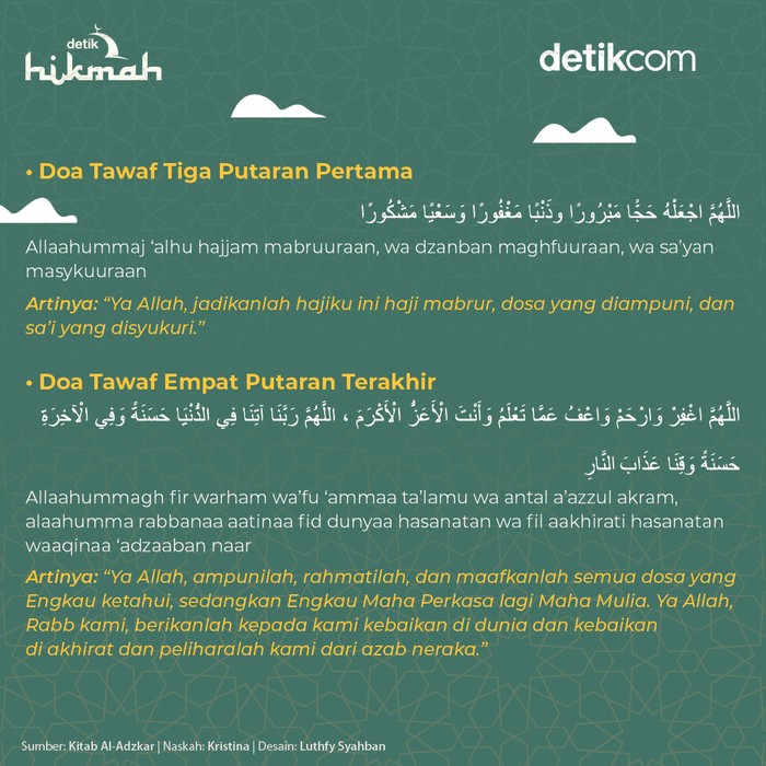 Doa Tawaf: Arab, Latin dan Arti