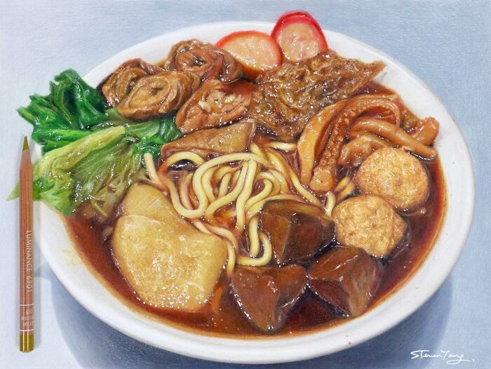 Bikin Ngiler! 10 Lukisan Makanan Karya Steven Tang yang Persis Asli