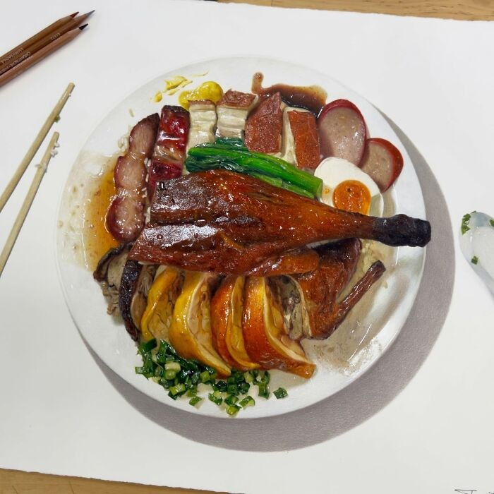 Bikin Ngiler! 10 Lukisan Makanan Karya Steven Tang yang Persis Asli