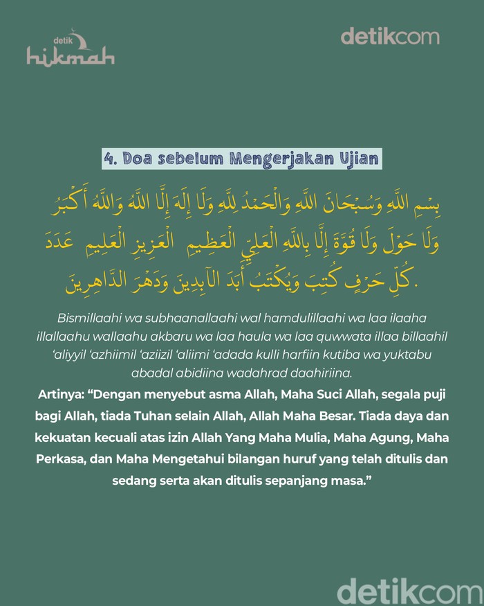 6 Doa sebelum Ujian Sekolah