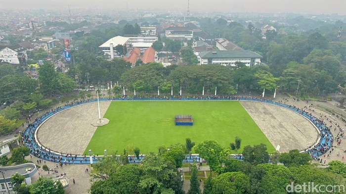 Potret Gasibu dari Ketinggian, Terlihat Kudjang dan Helipad di Tengah ...