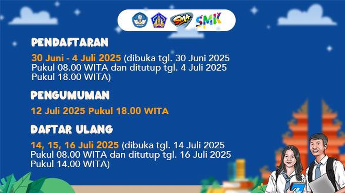 Link Resmi Daftar SPMB SMA dan SMK Bali 2025, Simak Jalur dan Kuotanya