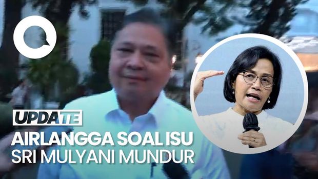 Video: Airlangga Tepis Isu Sri Mulyani Mundur
