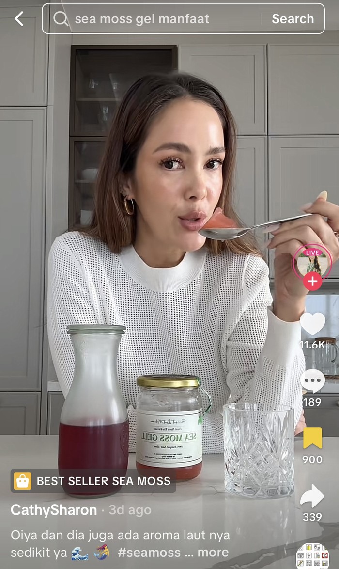 Cathy Sharon Hobi Makan Sehat, Cicip Okra Water hingga Sea Moss