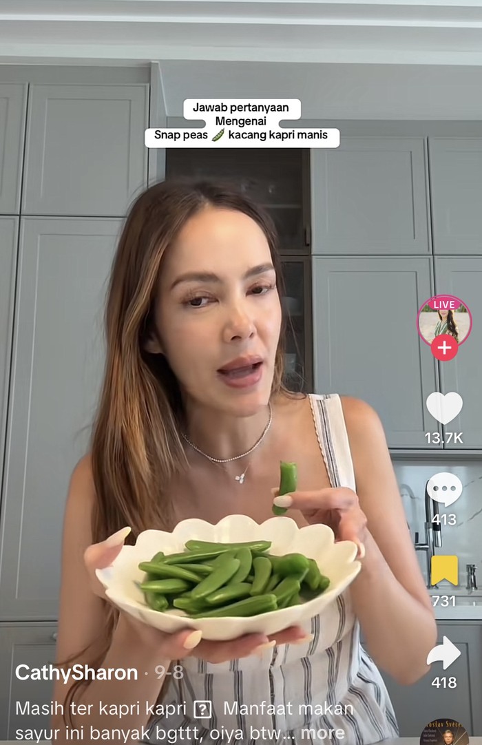 Cathy Sharon Hobi Makan Sehat, Cicip Okra Water hingga Sea Moss
