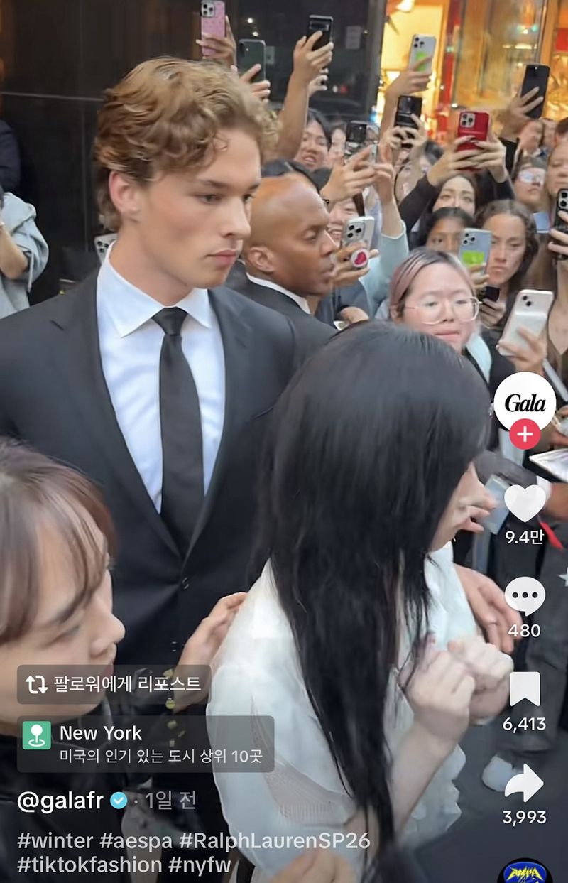 Model Ganteng Ini Viral Kawal Winter aespa, Bantah Jadi Bodyguard Pribadi