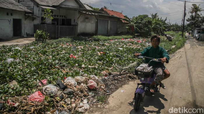 Sampah dan Eceng Gondok Lumpuhkan Irigasi di Babelan Bekasi