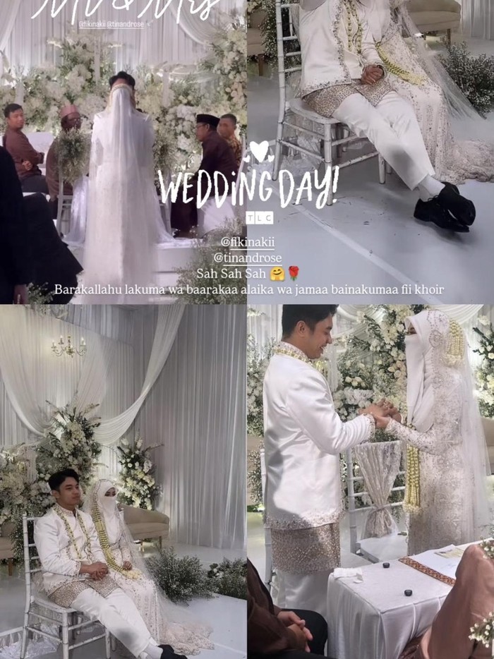Senyum Fiki Naki Merekah Usai Sah Nikahi Tinandrose