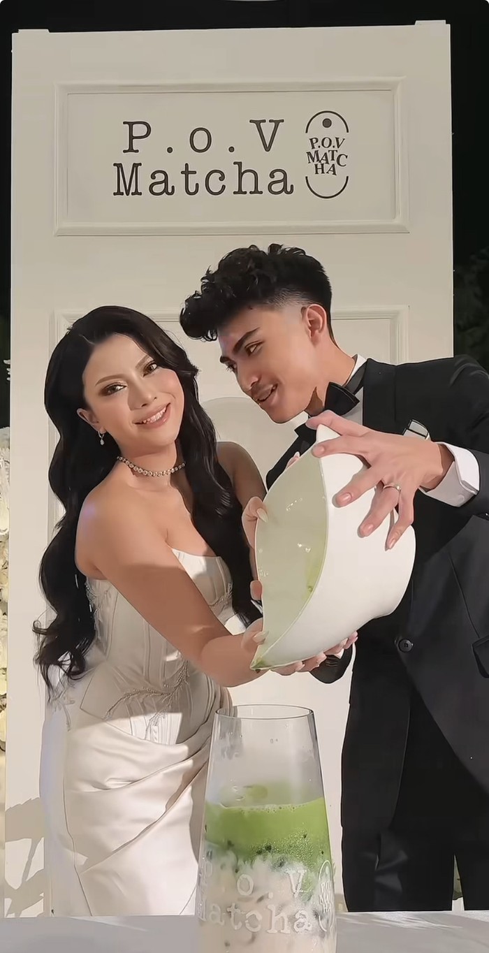Resmi Menikah, Hanum Mega Langsung Racik Matcha di Pesta