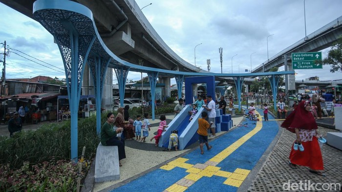 Meski Belum Rampung, RTH Ramah Anak di Cakung Mulai Digunakan Masyarakat