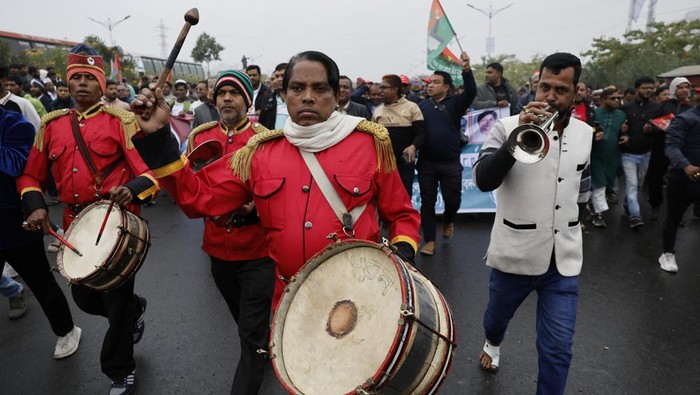 Pendukung BNP Padati Dhaka Sambut Kepulangan Tarique Rahman