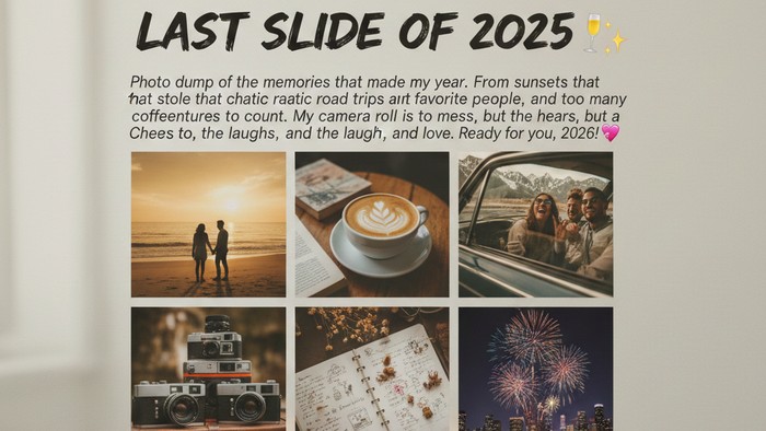 27+ Caption Akhir Tahun 2025 Singkat & Aesthetic untuk Photo Dump