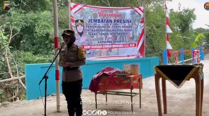 Kapolres Sragen Resmikan Jembatan Merah Putih Presisi, Dua Desa Kini ...