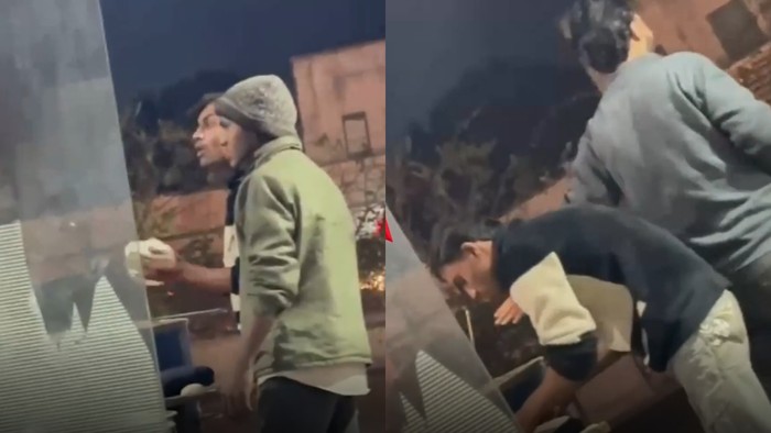 Kacau! Penjual Roti Kaki Lima Ini Ketahuan Ludahi Adonan