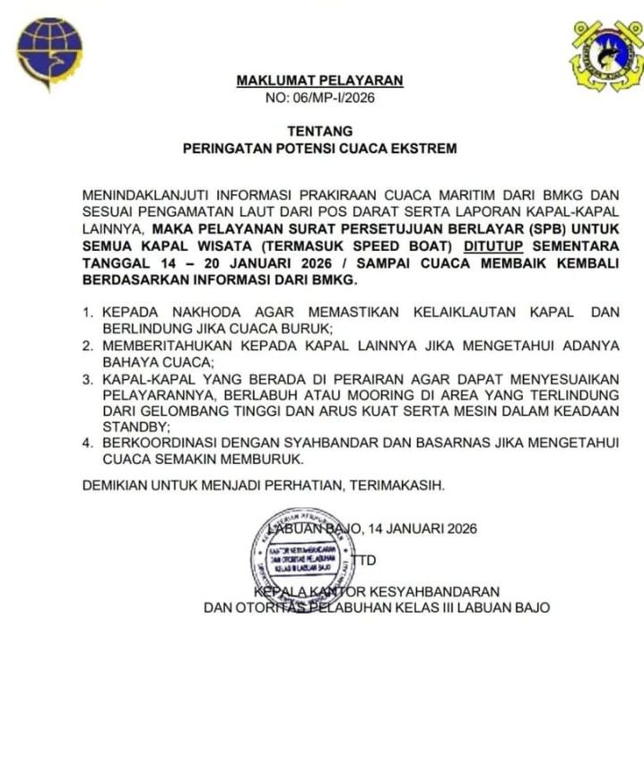 Labuan Bajo Tutup Layanan Kapal Wisata Sementara